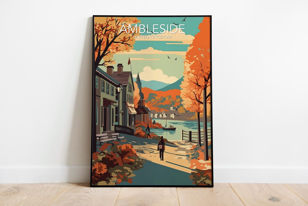 Ambleside, Lake District - Art Print | Modern Poster | Print ...