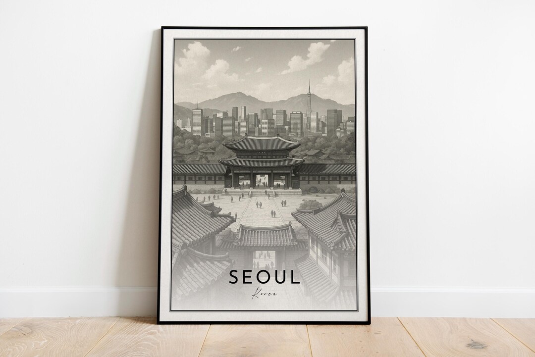 Seoul | Black & White Art Print | Modern Poster | Print | Available in ...