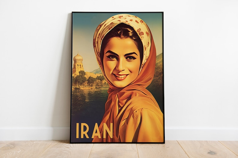 Persian Elegance - A Vintage-inspired Iranian Woman Portrait | Poster ...