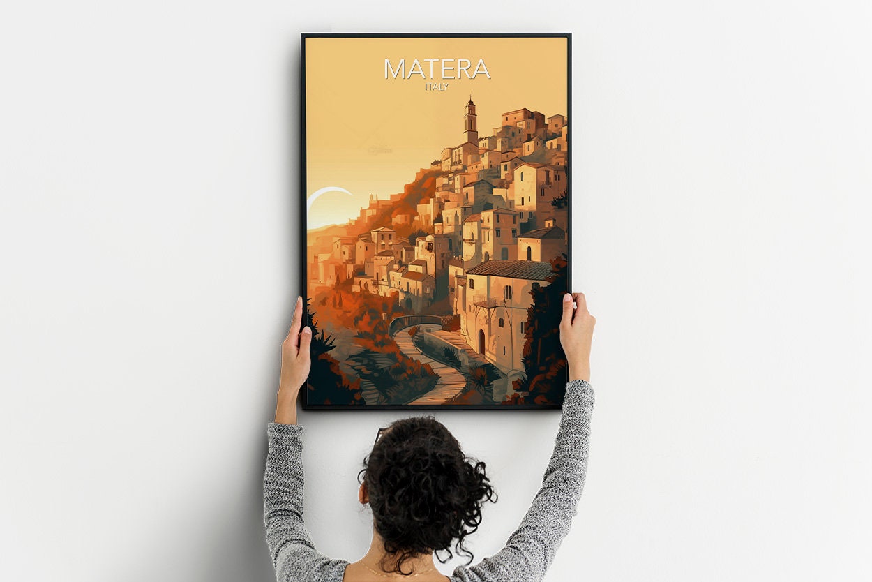 Matera Art Print | Modern Poster | Print | Available in Many Sizes or ...