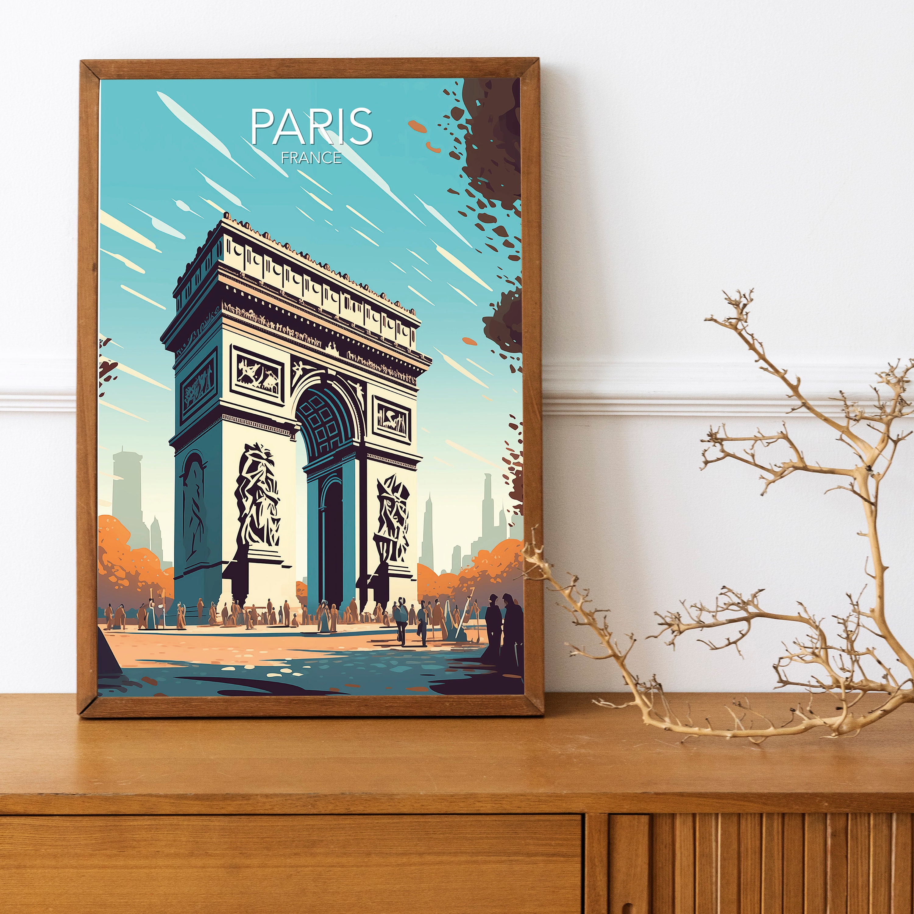 Paris Arc De Triomphe Art Print Modern Poster Print Available in Many ...