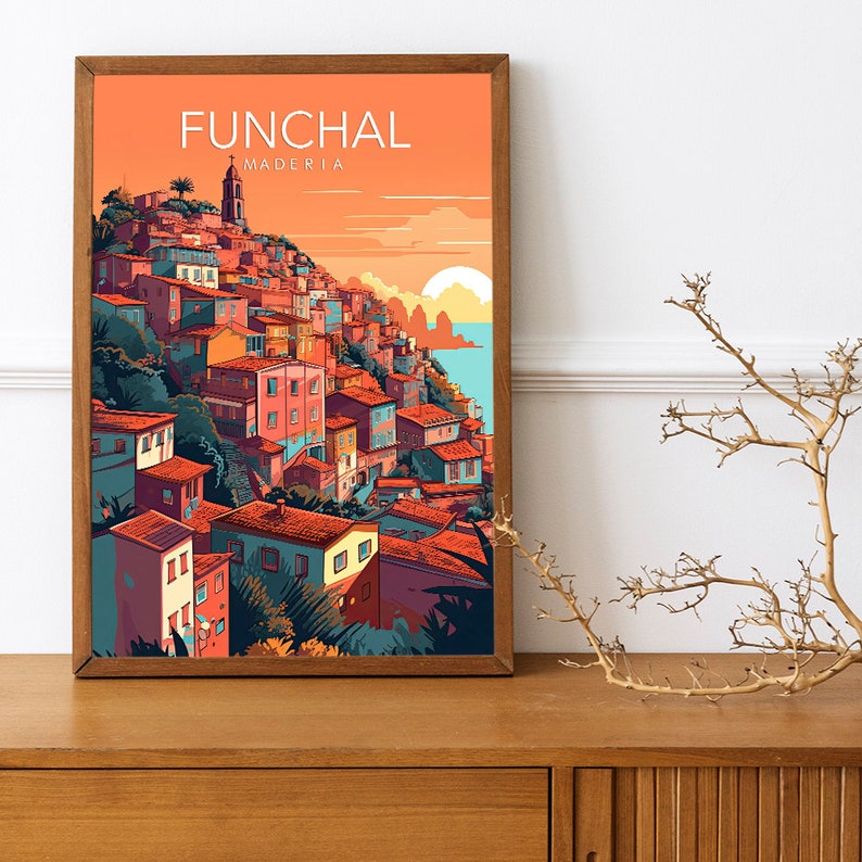 Funchal, Madeira - Art Print | Modern Poster | Print | Available in ...