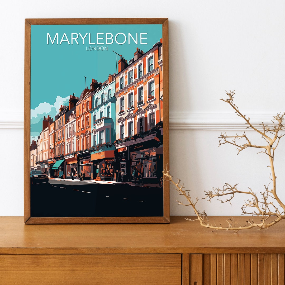 Marylebone High Street, London Art Print | Modern Poster | Print ...
