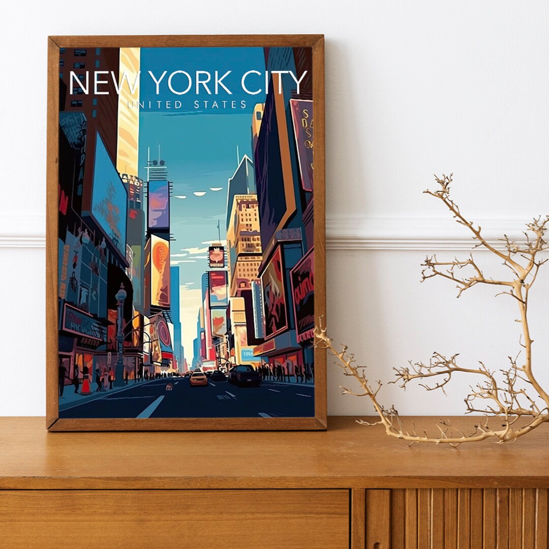 Times Square, New York City - Art Print | Modern Poster | Print ...
