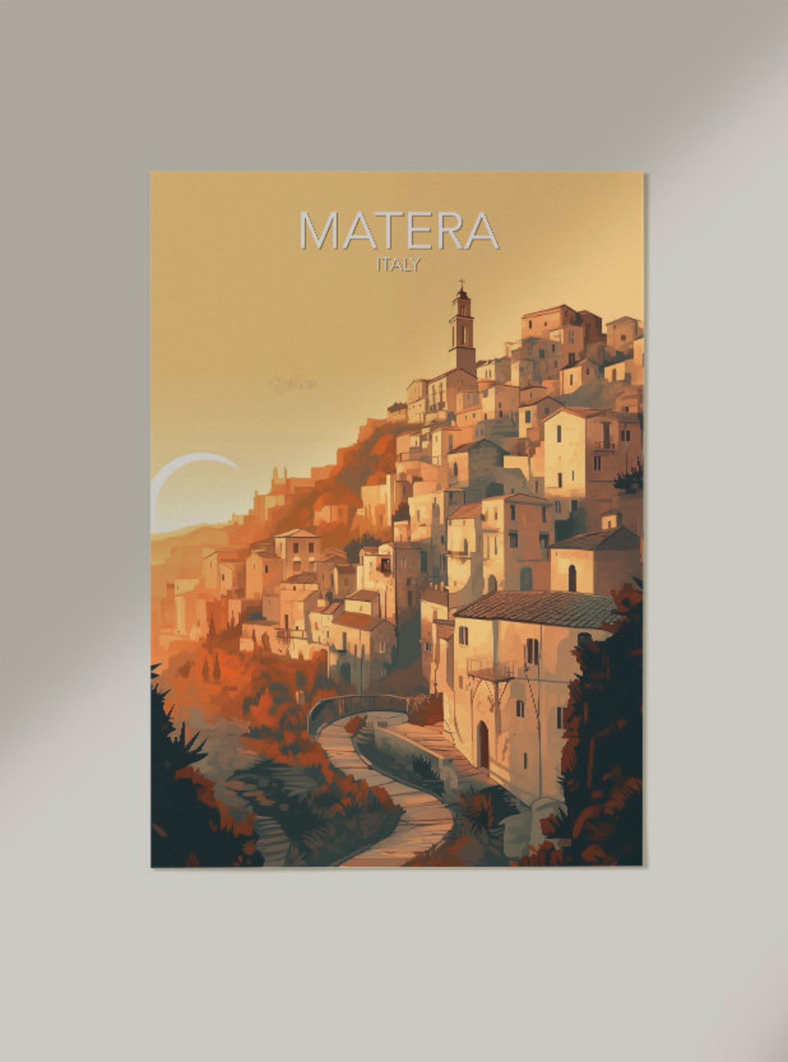 Matera Art Print | Modern Poster | Print | Available in Many Sizes or ...