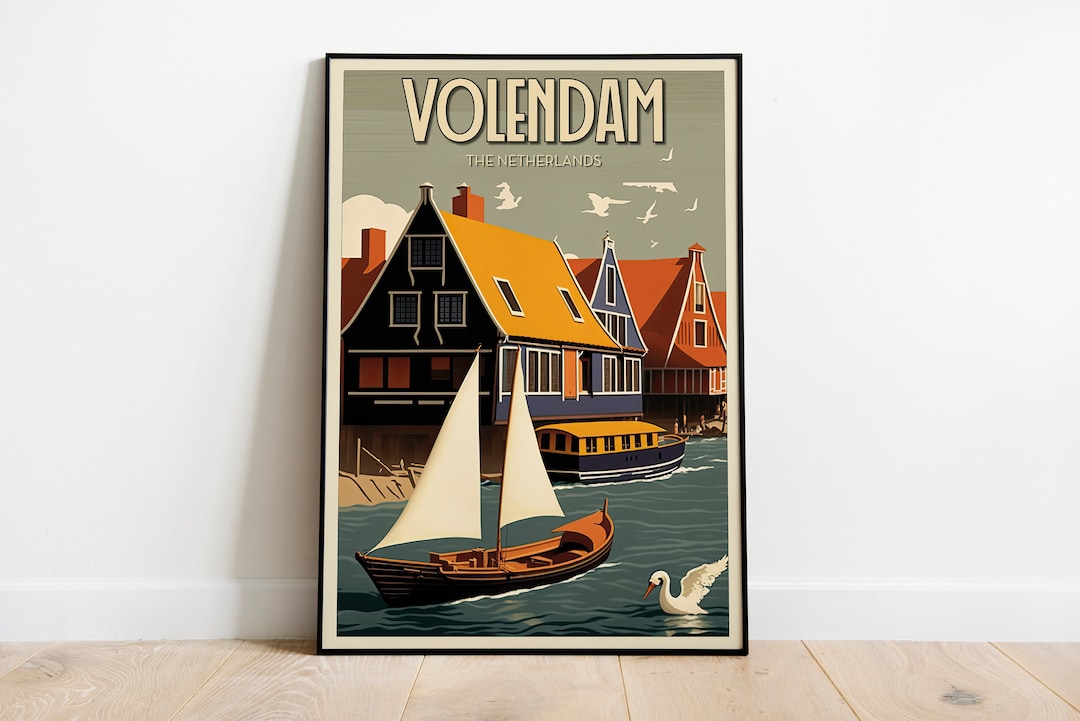 Volendam Art Print | Vintage Poster | Print | Available in Many Sizes ...