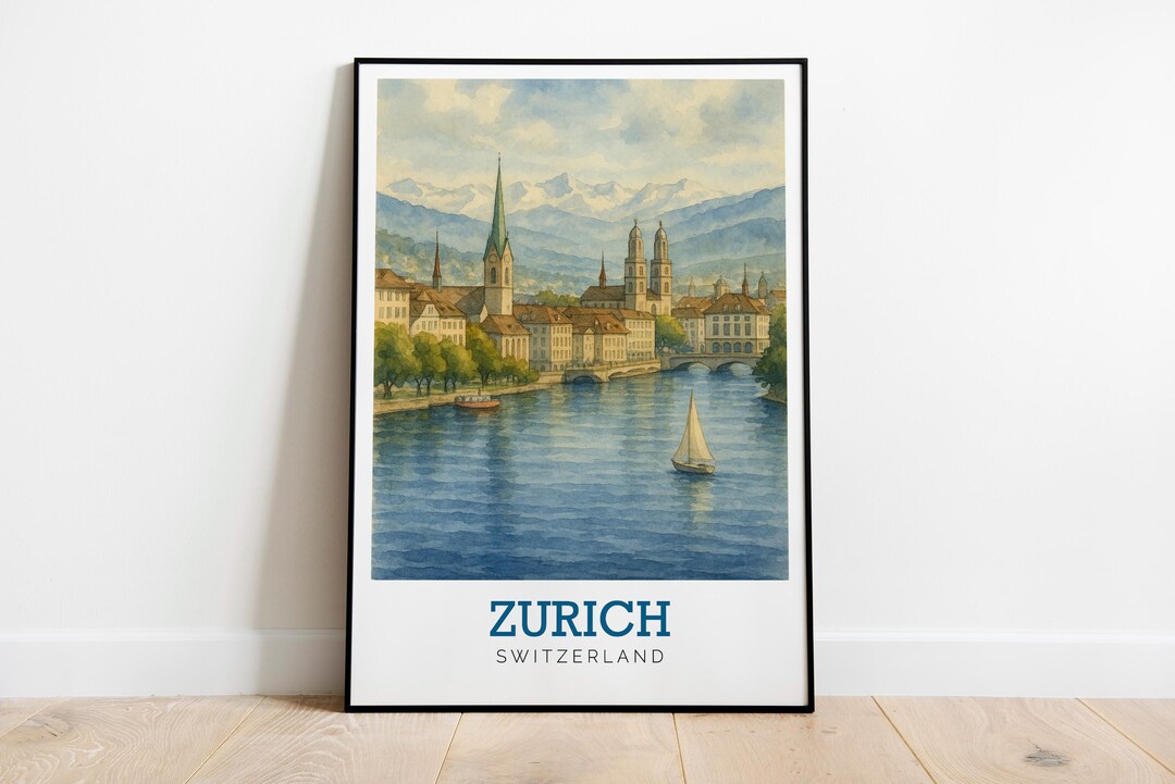 Zurich, Switzerland | Art Print | Watercolour Print | Print | Available ...