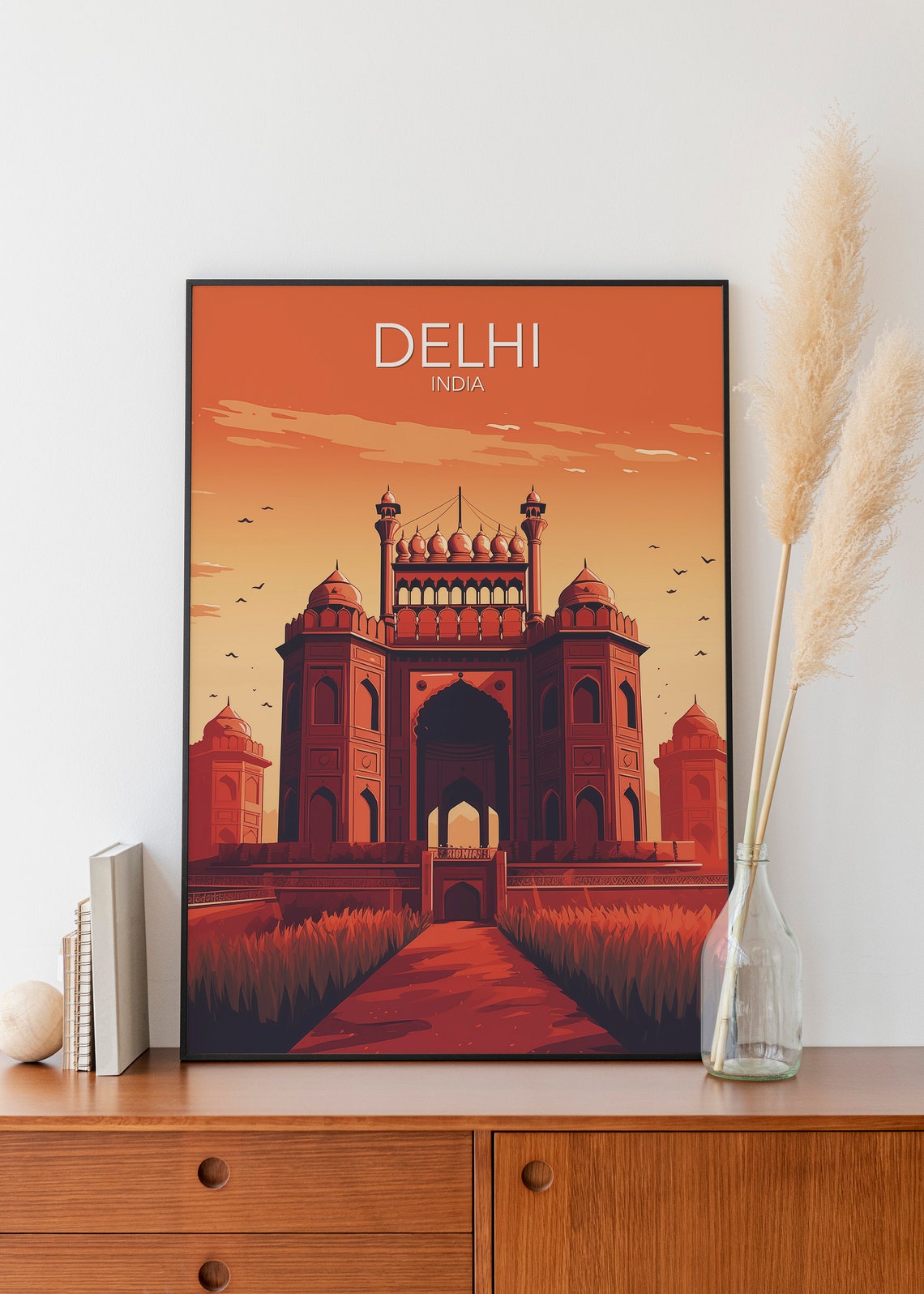 Red Fort, Delhi Art Print Modern Poster Print Available in Many Sizes ...