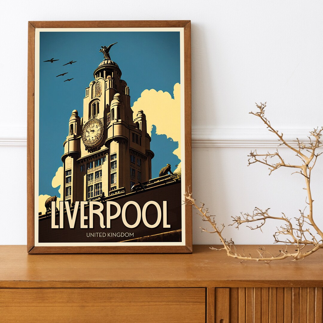 Liverpool - Art Print | Vintage Poster | Print | Available in Sizes: A5 ...