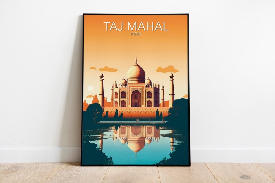 Taj Mahal Art Print | Modern Poster | Print | Available in Many Sizes ...