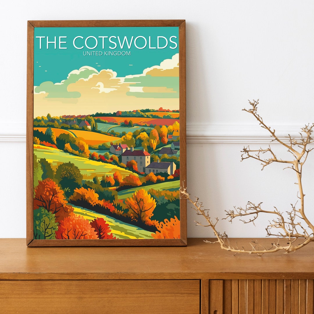 Cotswolds Art Print | Modern Poster | Print | Available in Many Sizes ...