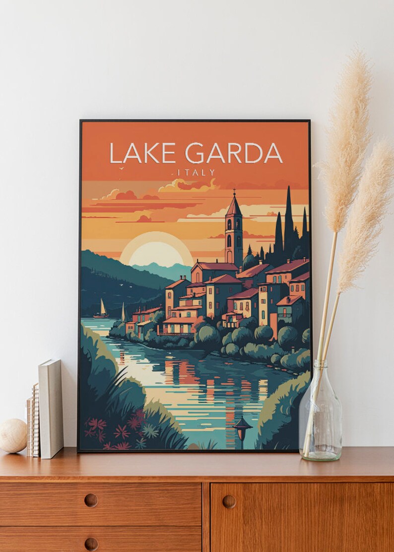 Lake Garda - Art Print | Modern Poster | Print | Available in Sizes: A5 ...