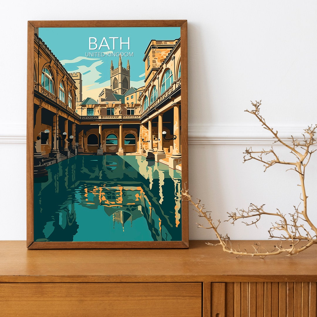 Roman Baths of Bath Art Print | Modern Poster | Print | Available in ...