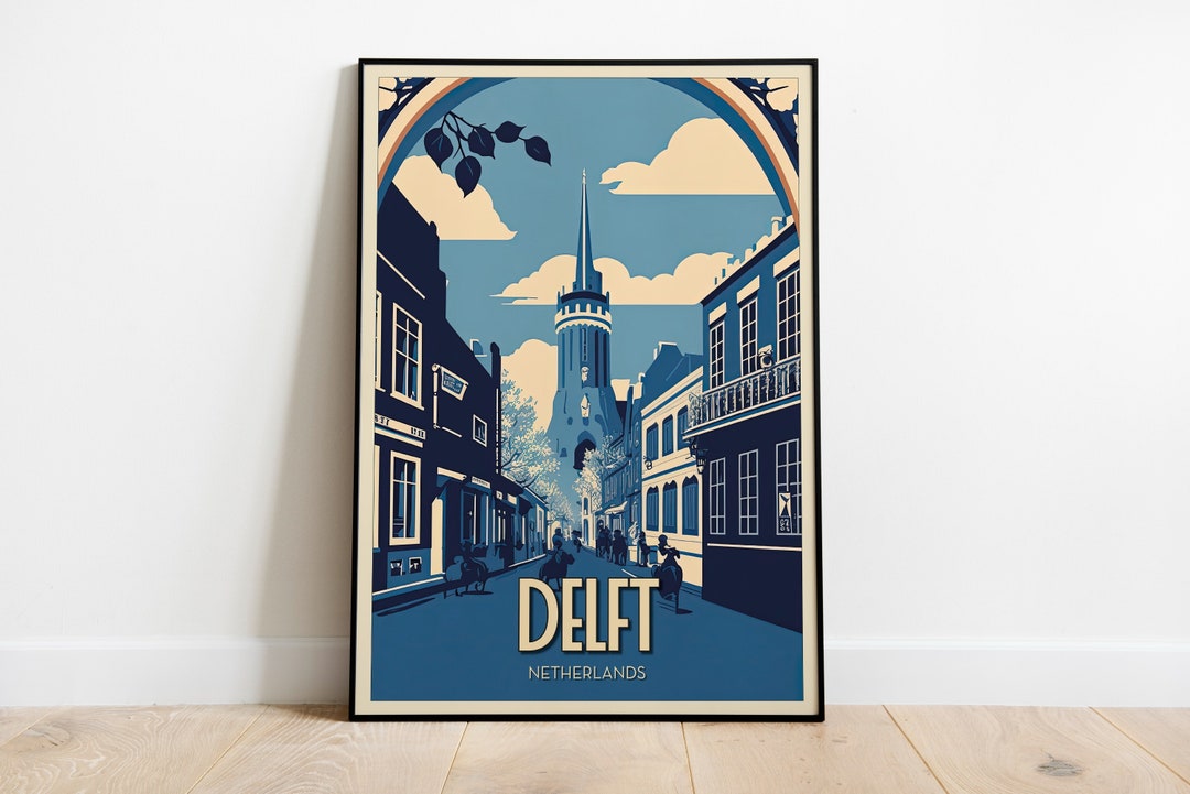 Delft Art Print | Vintage Poster | Print | Available in Many Sizes or ...