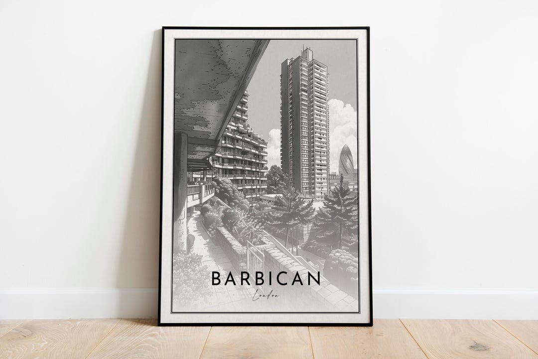 Barbican Art Print Modern Poster Print Available in Sizes: A5, A4, A3 ...