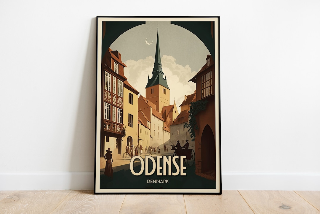 Odense Art Print | Vintage Poster | Print | Available in Many Sizes or ...