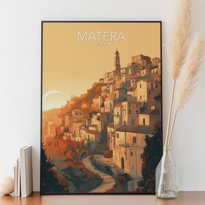 Matera Art Print | Modern Poster | Print | Available in Many Sizes or ...