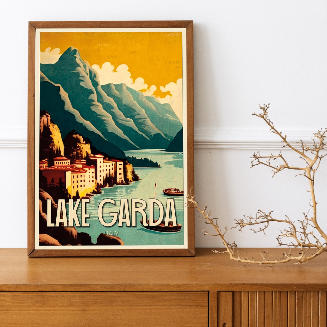 Lake Garda - Art Print | Vintage Poster | Print | Available in Sizes ...