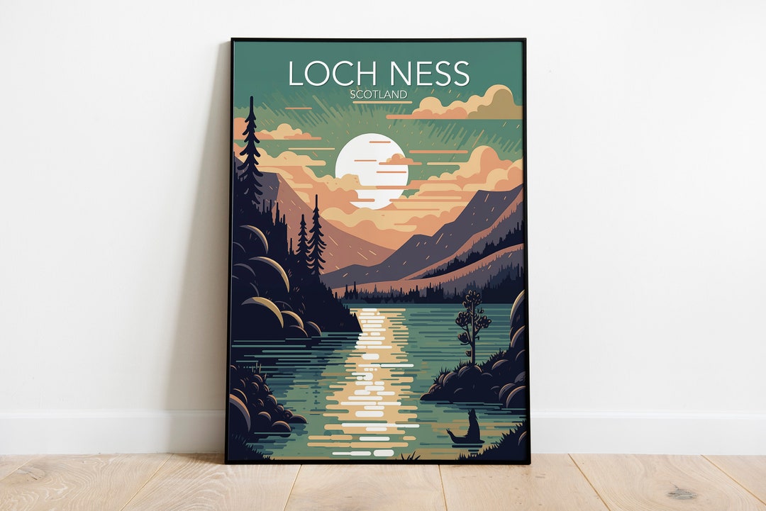 Loch Ness Art Print | Modern Poster | Print | Available in Many Sizes ...