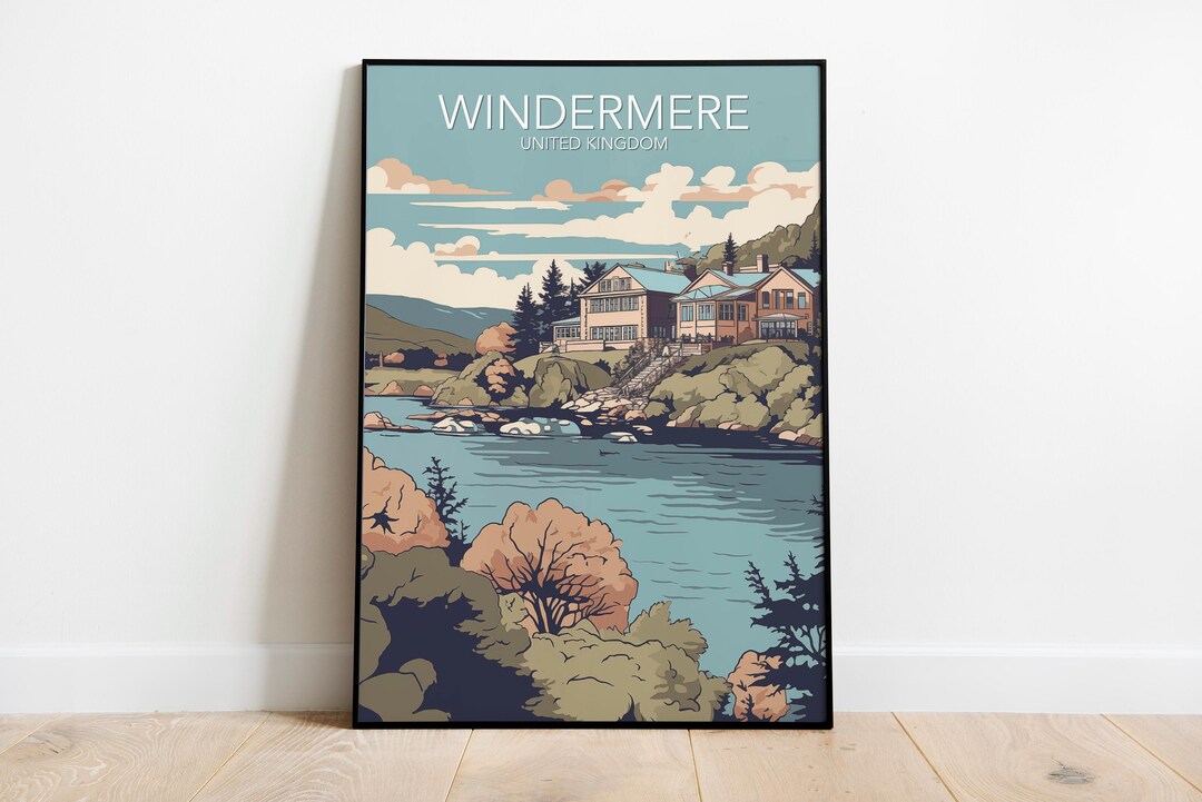 Windermere - Art Print | Modern Poster | Print | Available in Sizes: A5 ...