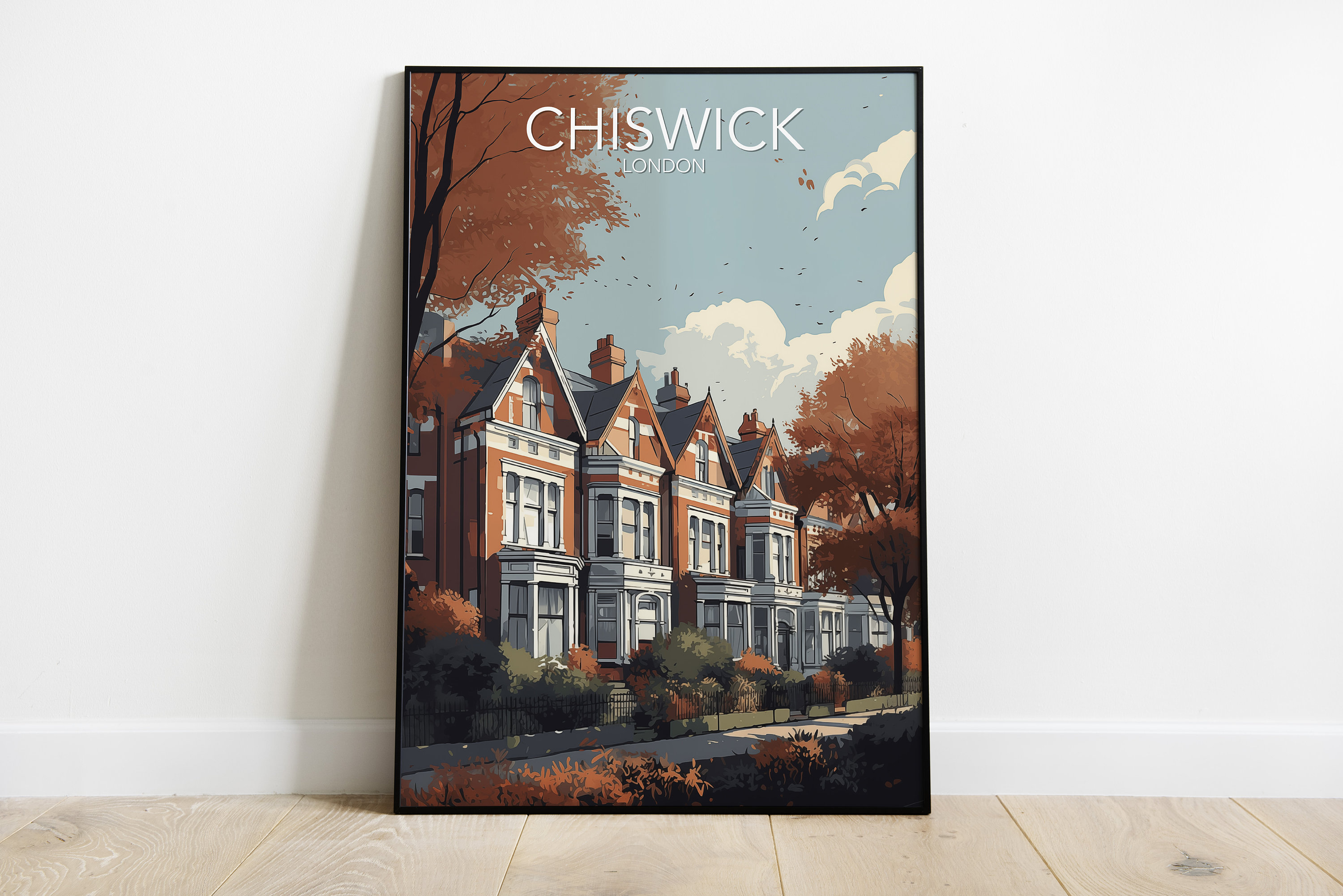 Chiswick, London Art Print Modern Poster Print Available in Many Sizes ...