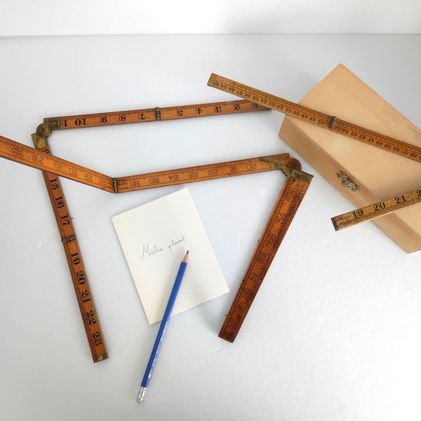 Vintage Wooden Ruler - Etsy