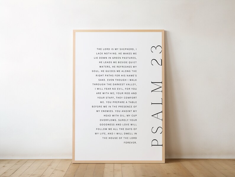 PRINTABLE Psalm 23 Bible Verse Wall Art Psalm 23 Print Bible Verse ...