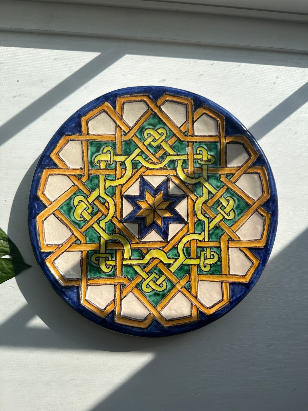 Vintage Handmade Celtic Knot Pottery Plate - Etsy