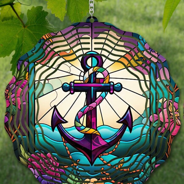 Anchor Stained Glass Pattern - Etsy