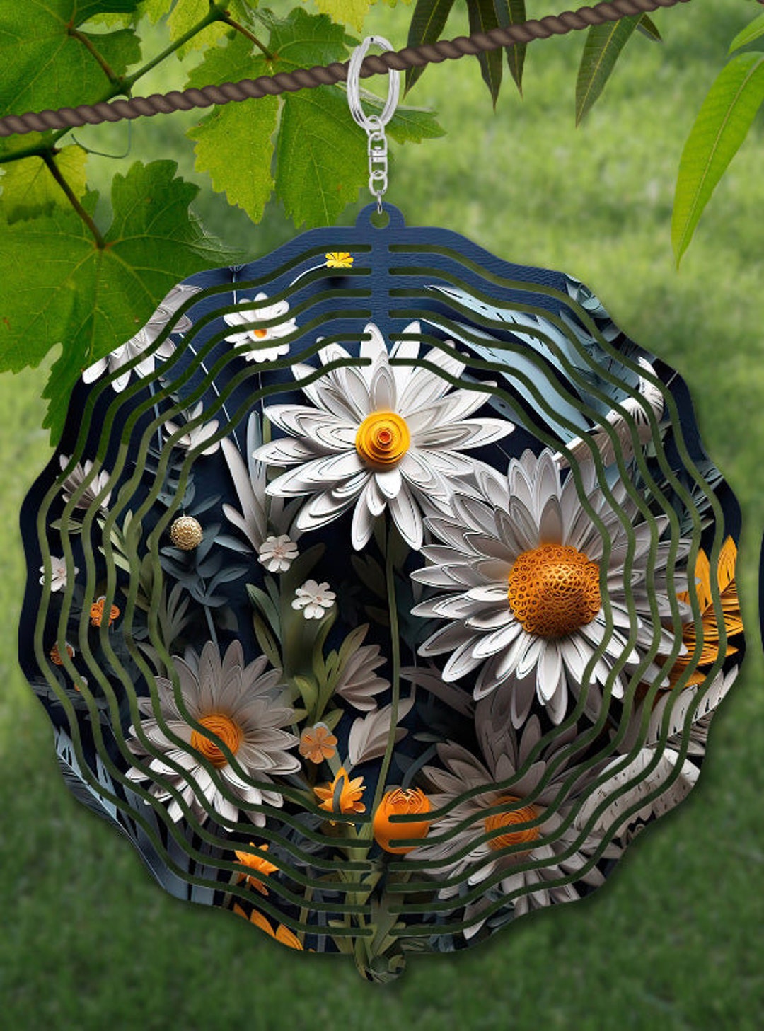 3D Looking Daisy Wind Spinner - Etsy