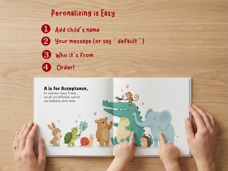 Personalized ABC Book for Kids • Kindness Alphabet Book • Custom Name ...
