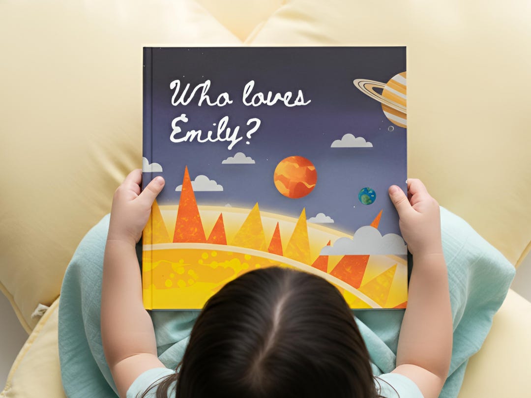 Personalized “who Loves Me” Book • Custom Name Story • Galaxy Baby Book ...