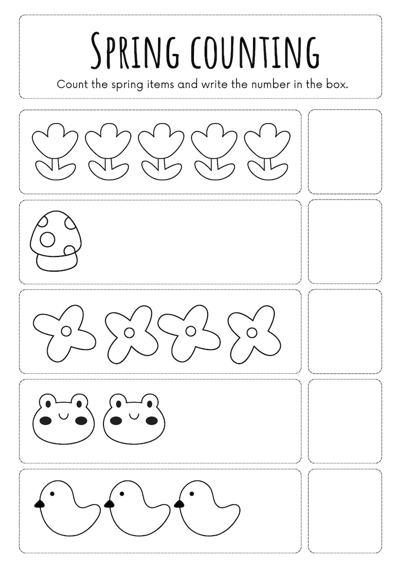 Spring Printables for Kids | Activity Book With Puzzles & Crafts - Etsy