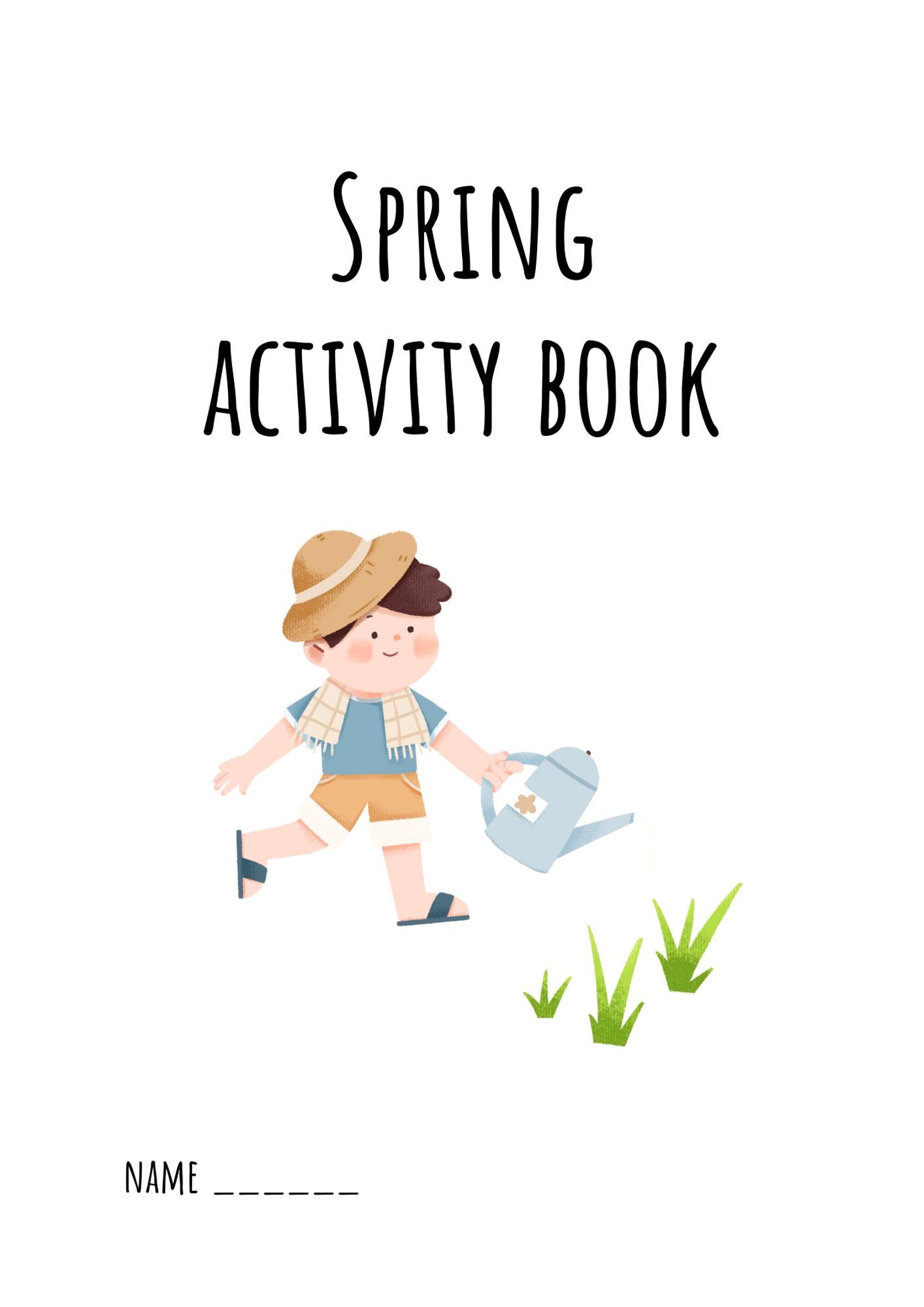 Spring Printables for Kids | Activity Book With Puzzles & Crafts - Etsy