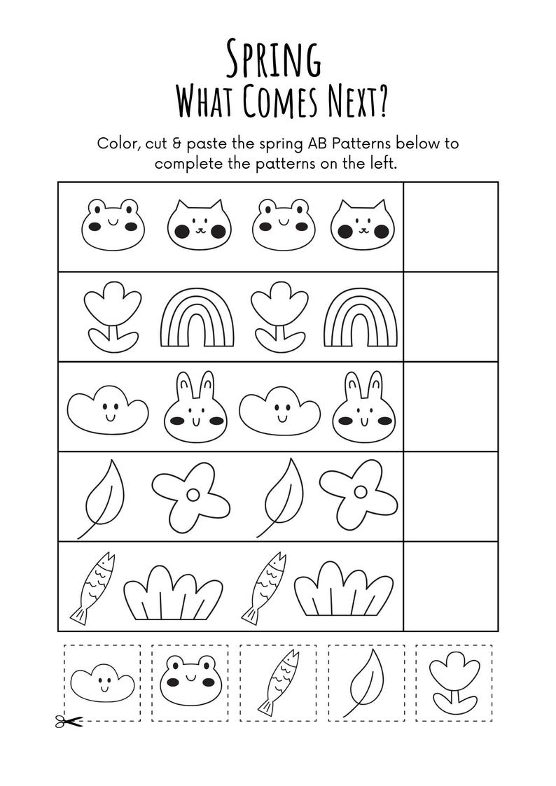 Spring Printables for Kids | Activity Book With Puzzles & Crafts - Etsy