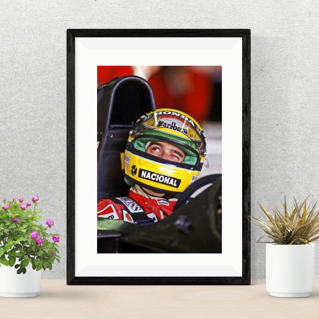 Ayrton Senna Poster Ayrton Senna in the Cockpit Poster - Etsy