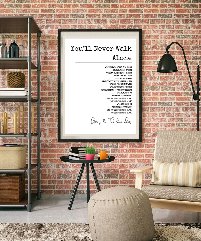 Printable Wall Art | You’ll Never Walk Alone Poster | Inspirational ...