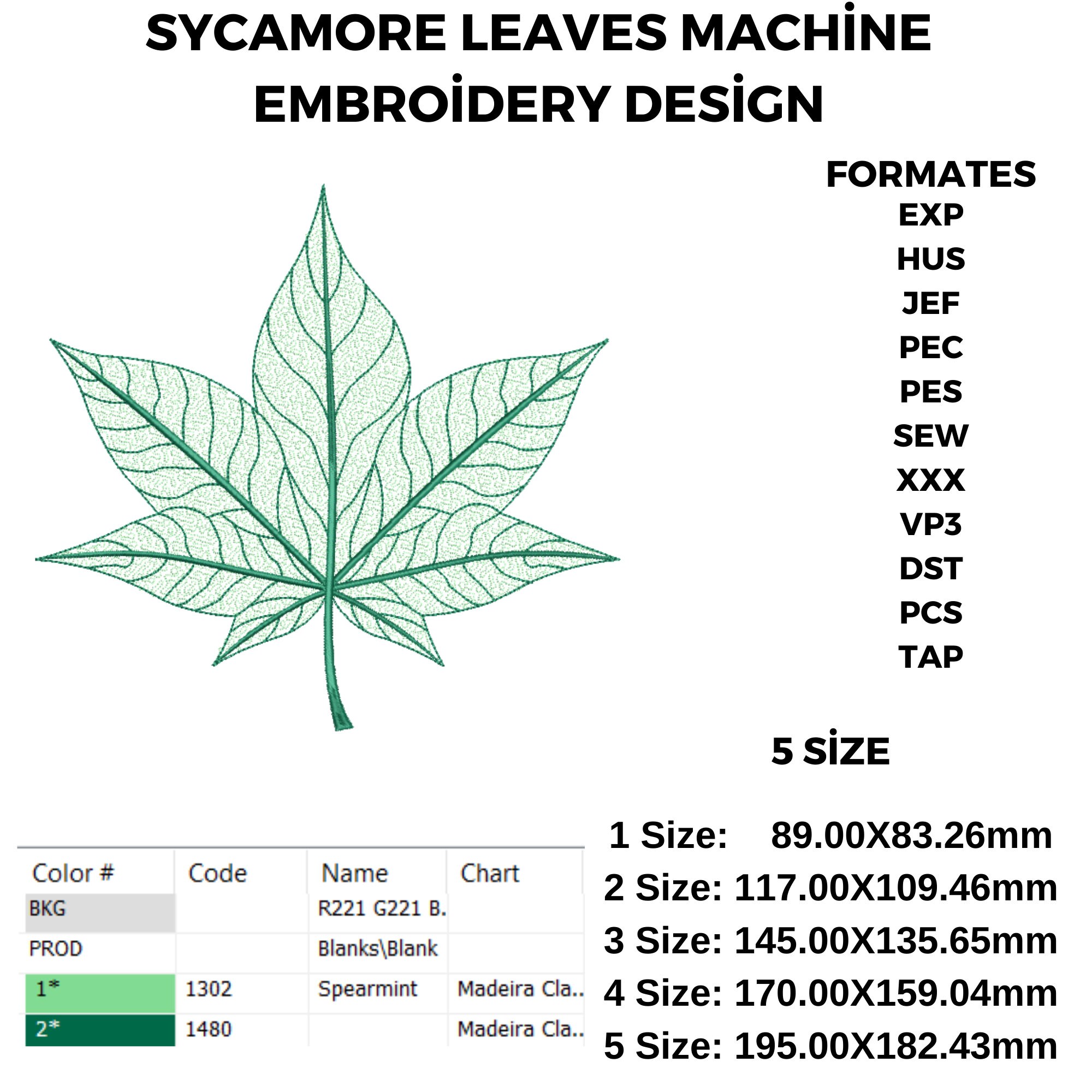 Leaf Transparent Machine Embroidery Design, Elegant Fall Easy Maple ...