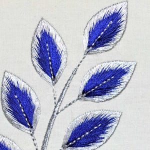 Elegant Leaf Branch Machine Embroidery Design Digital File for 4X4 Hoop ...