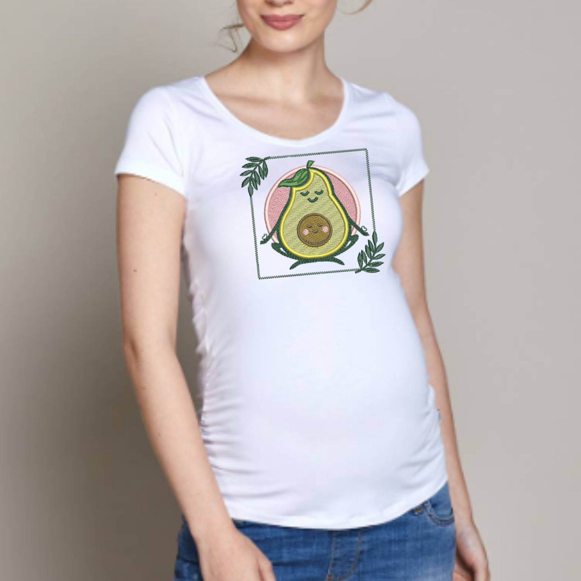 Avocado Machine Embroidery Design-meditating Avocado Embro Pattern ...