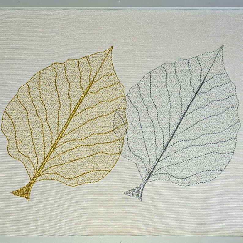 Leaf Machine Embroidery Design, Leaf Silhouette Digital Embroidery File ...