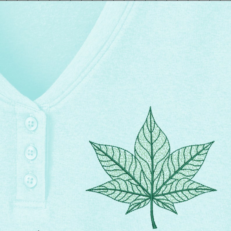 Leaf Transparent Machine Embroidery Design, Elegant Fall Easy Maple ...