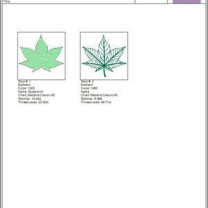Leaf Transparent Machine Embroidery Design, Elegant Fall Easy Maple ...