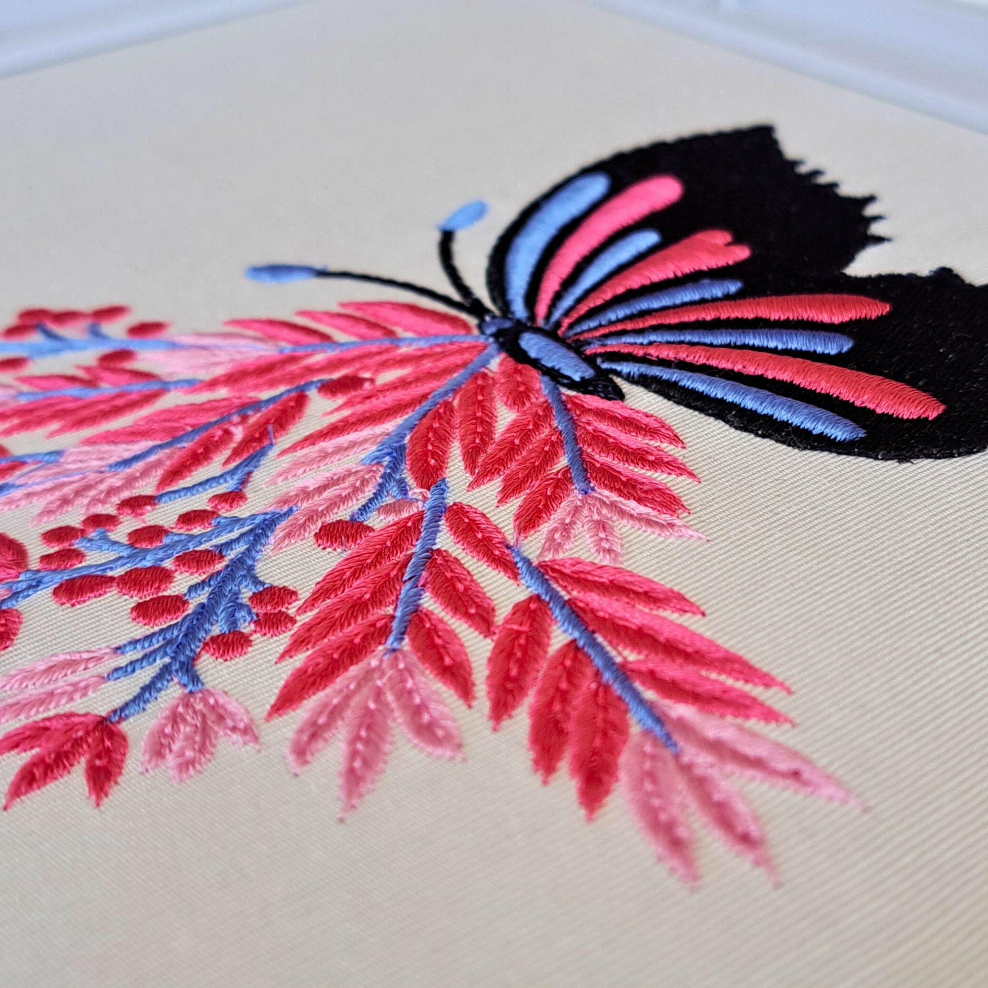 Flower Butterfly Machine Embroidery Design File-download Instantly-5 ...