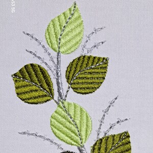 Plant Branch Embroidery Design, Botanical Vines Machine Digital Pattern ...