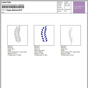 Elegant Leaf Branch Machine Embroidery Design Digital File for 4X4 Hoop ...