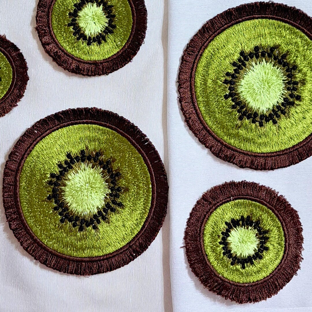 Kiwi Fringe Machine Embroidery Design Fruit Fluffy Embroidery Pattern ...