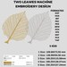 Leaf Machine Embroidery Design, Leaf Silhouette Digital Embroidery File ...