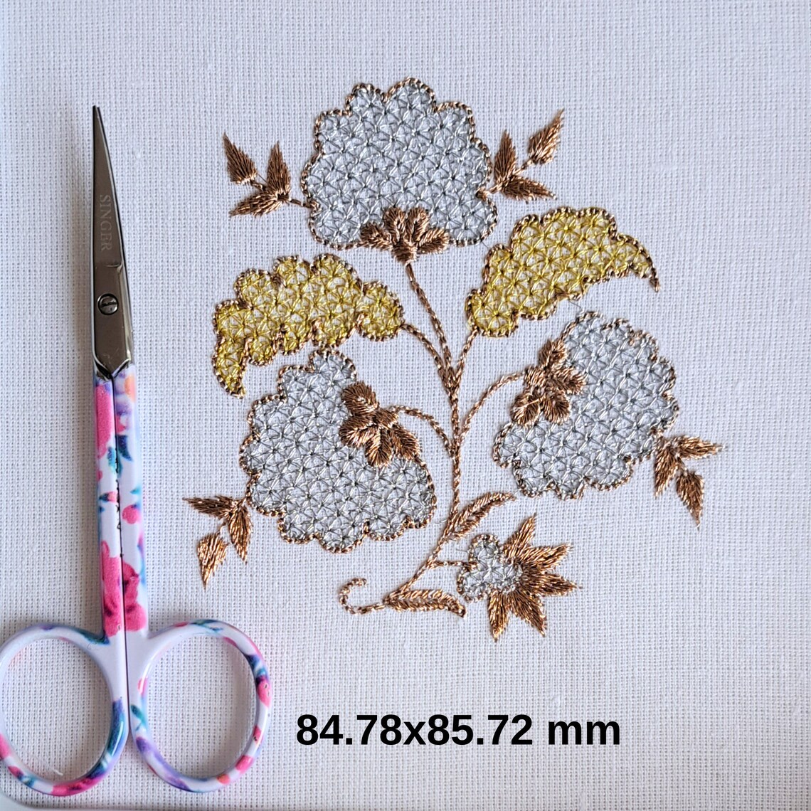 Turkish Folk Embroidery Art Gold Flower Machine Embroidery With Flowers ...