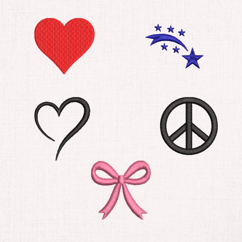 Set of 15 Mini Machine Embroidery Patterns - Digital Small Embroidery ...